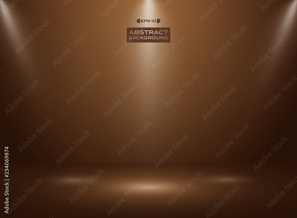 Abstract of dark chocolate - cocao color in studio room background with ...