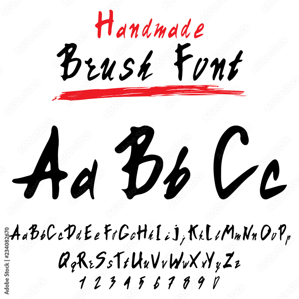 Vector alphabet. Hand drawn letters. Letters of the alphabet written ...