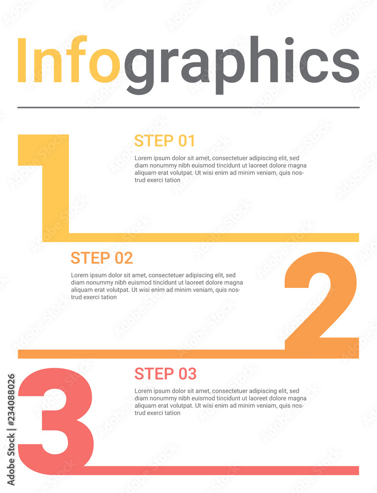Infographics diagram with 3 steps, options, or processes. Vector ...