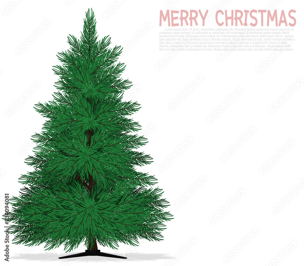 Isolated Christmas tree on transparent background Stock Vector | Adobe ...