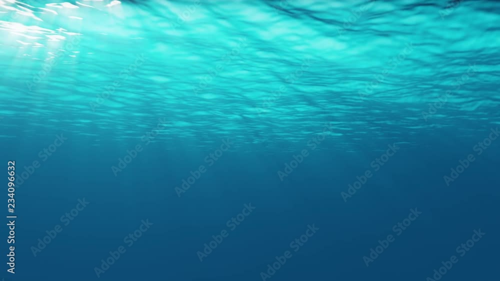Underwater effect, Under the sea, In the daytime to see the light beam ...