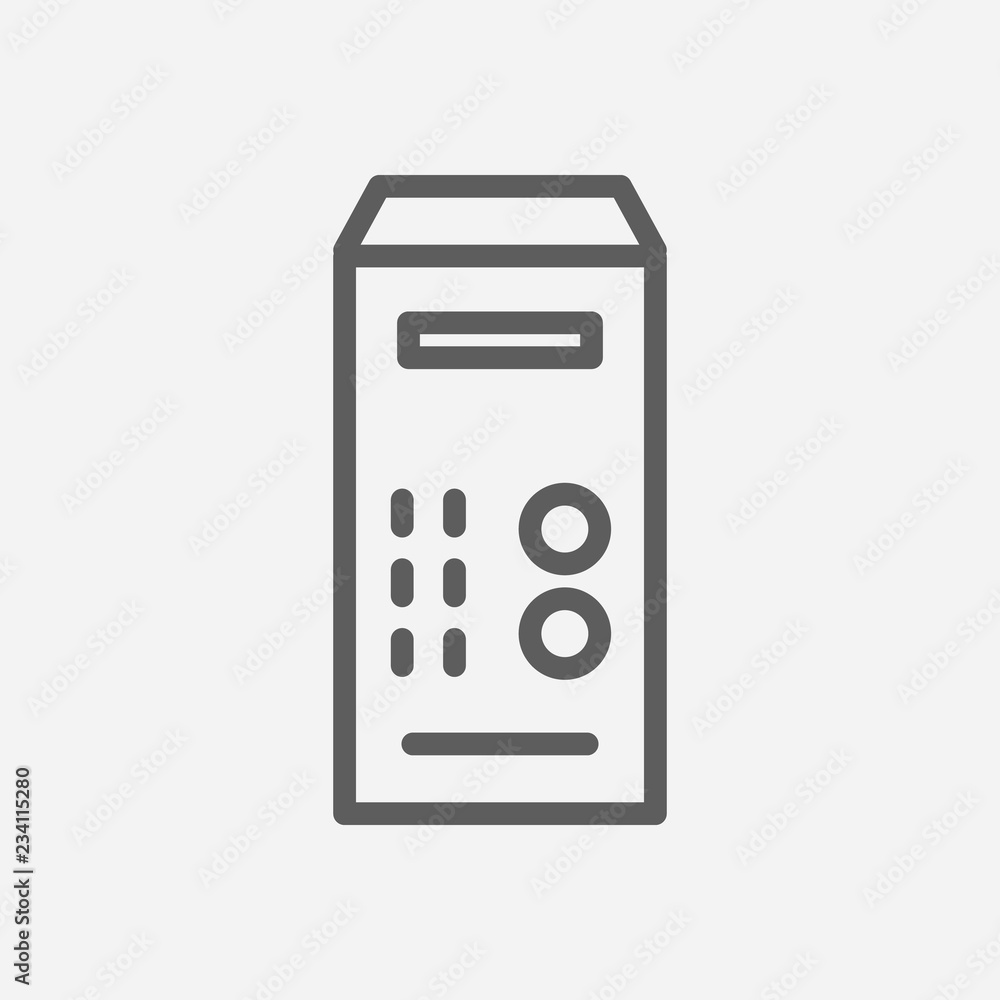 System unit icon line symbol. Isolated vector illustration of icon sign ...
