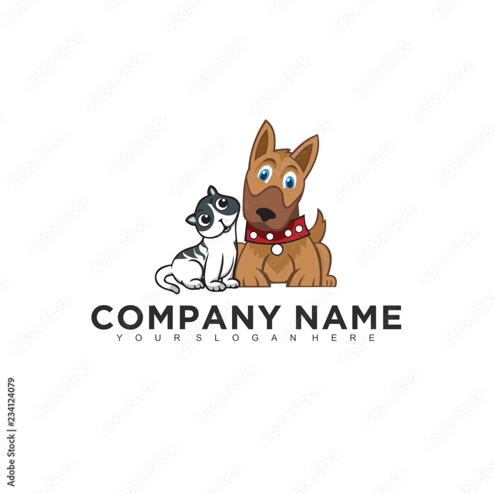 Simple minimalistic modern professional logo design of animal pet ...