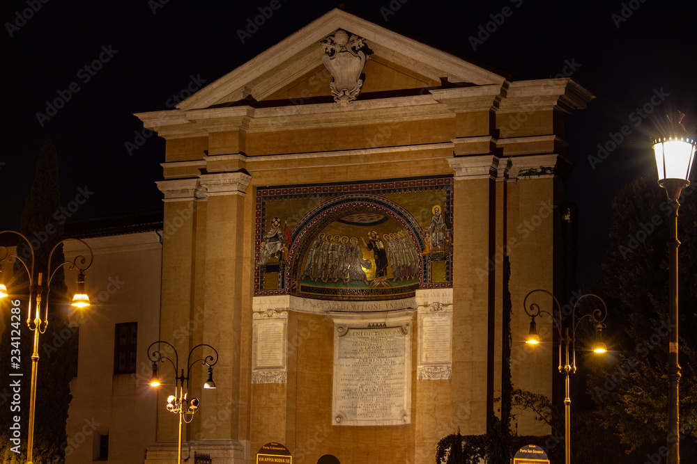 Plagát Rome, the 28 steps of the Holy Stairs the same as the ascent of ...