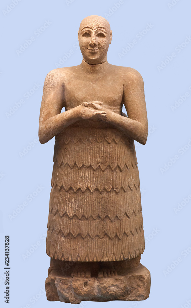 Poster Sumerian statue of Lugal-Dalu, King of Adab from Southern ...