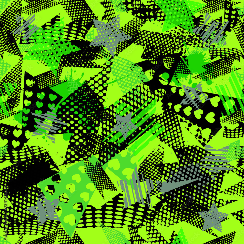 Abstract seamless sport pattern for girls,boys. Creative vector sport ...