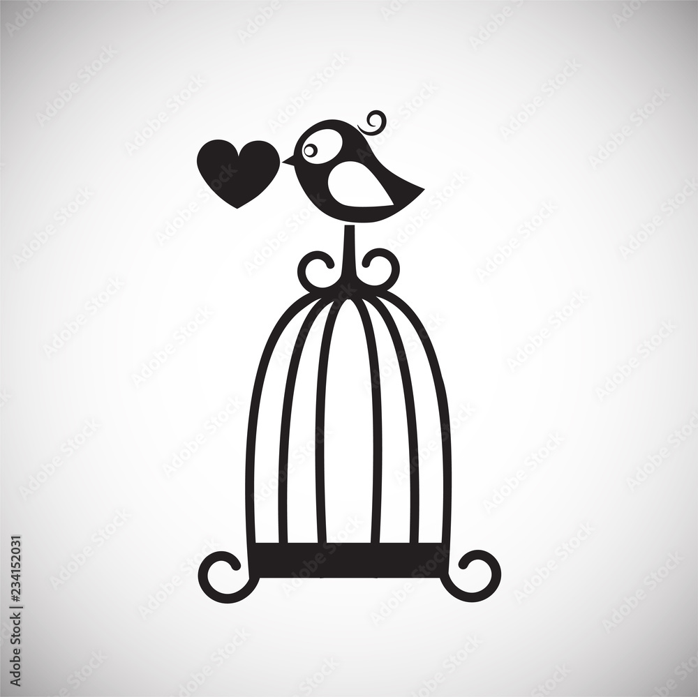 Love Birds Cage Clip Art