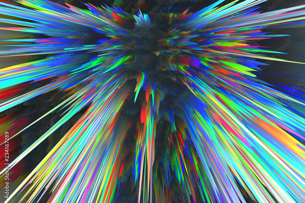 Abstract digital 3d glitch effect. Screen texture. Dispersion ...