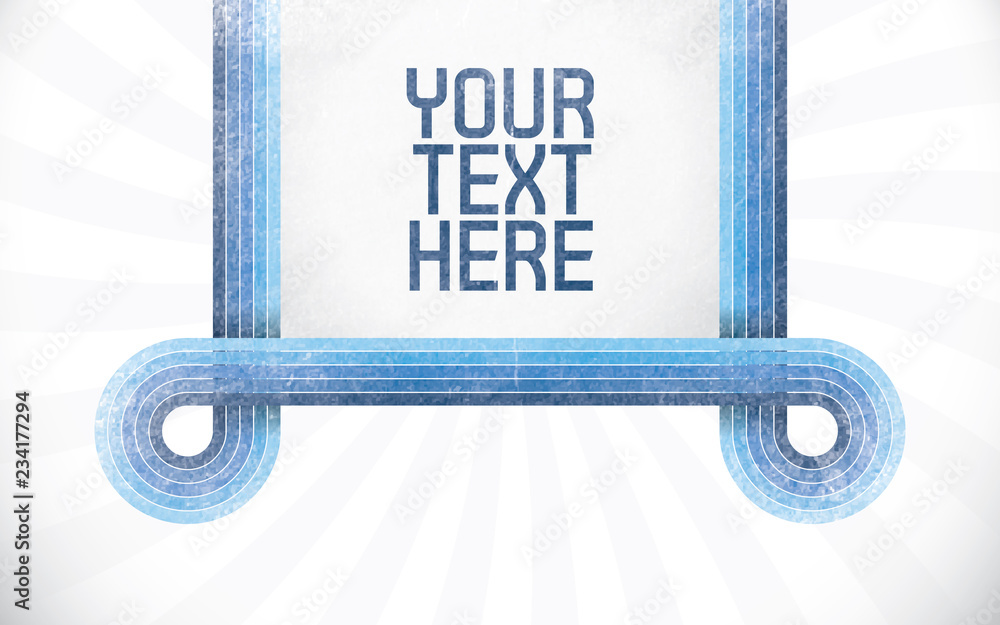 Vecteur Stock Vector rectangle for text, blue lines as frame with ...