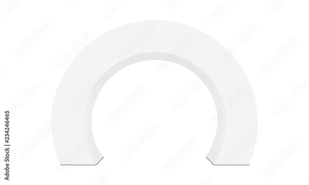 Outdoor event round arch isolated on white background - front view ...