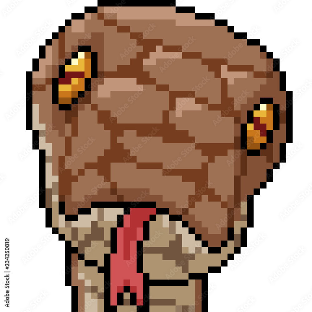 vector pixel art snake head Stock Vector | Adobe Stock