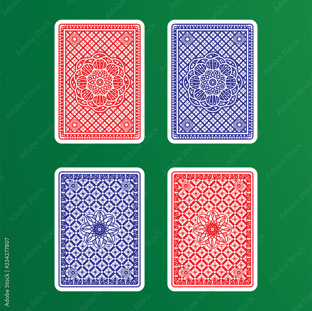 Playing Cards Back. Vector illustration of the back of an ordinary ...