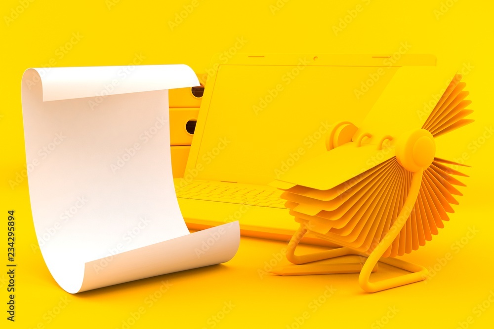 Office background with sheet of paper Stock Illustration | Adobe Stock