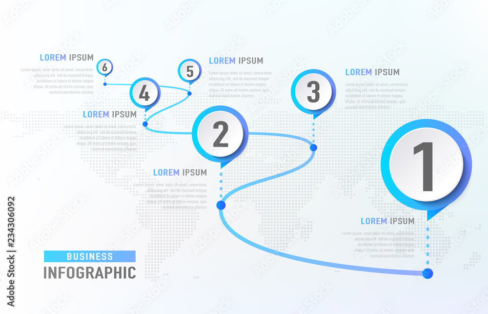 Infographic Business Timeline Template Vector Illu