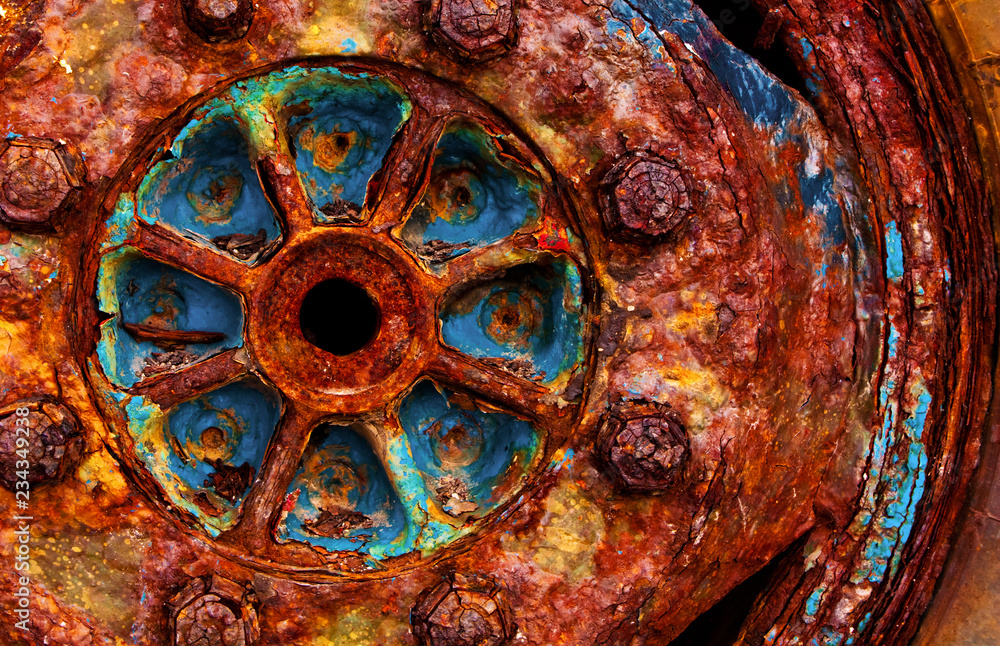 Seen Better Days - Rusty Wheel Stock Photo | Adobe Stock