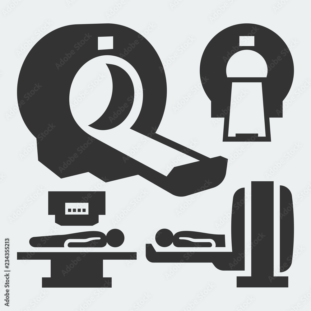 MRI diagnostic vector icons Stock Vector | Adobe Stock