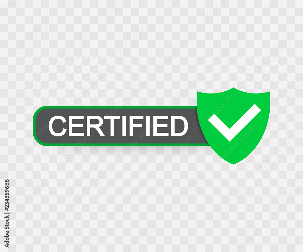 Certified stamp vector isolated on transparent background. Vector ...