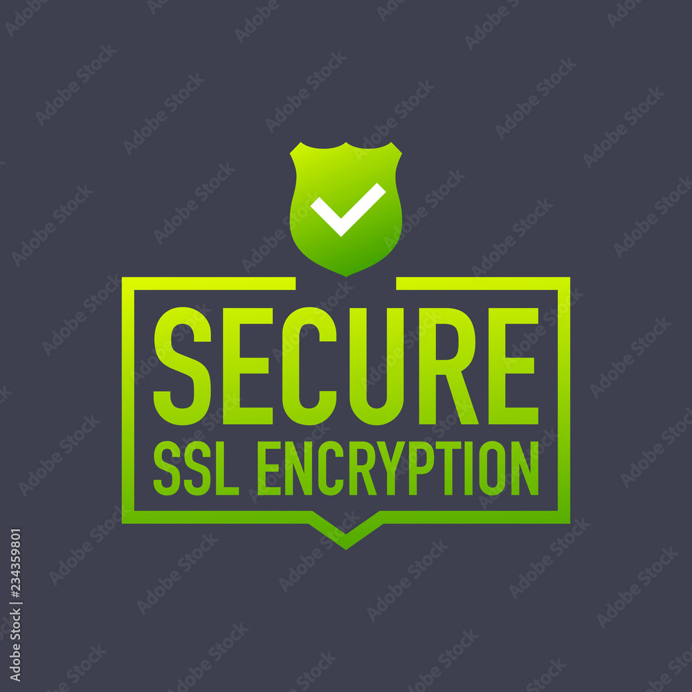 Secure connection icon vector illustration isolated on white background ...