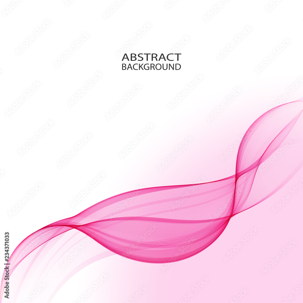 Vector Abstract pink curved lines background. Template brochure design ...