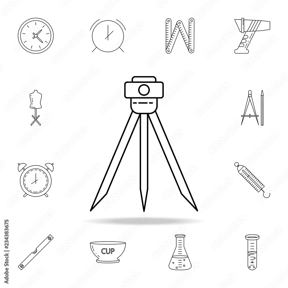 terrain gauge icon. Detailed set of measuring instruments icons ...