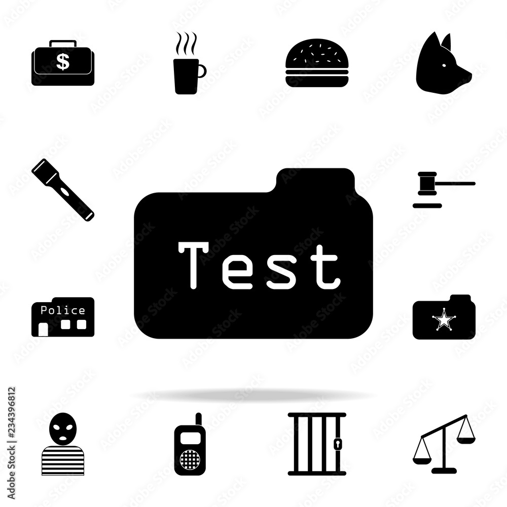 test folder icon. Police icons universal set for web and mobile Stock ...