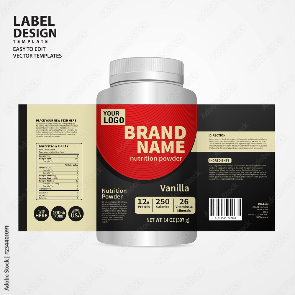 Bottle label, Package template design, Label design, mock up design ...