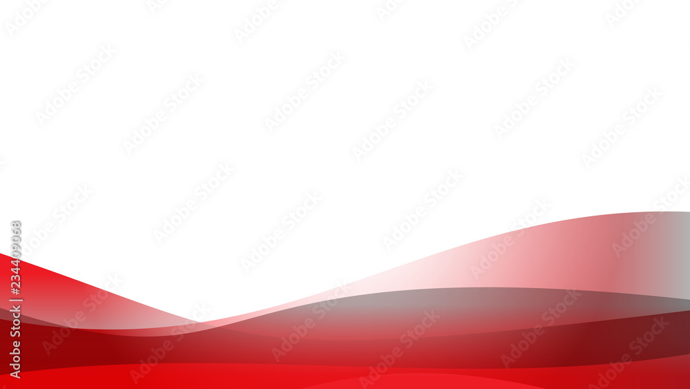 The Abstract vector image red wave on white background. Stock Vector ...