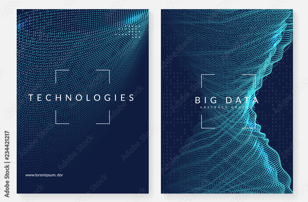 Quantum computing background. Technology for big data, visualization ...