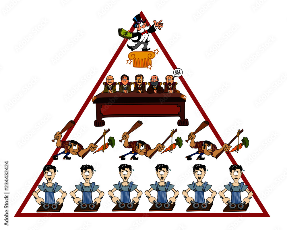 Hierarchy Pyramid Stock Vector | Adobe Stock