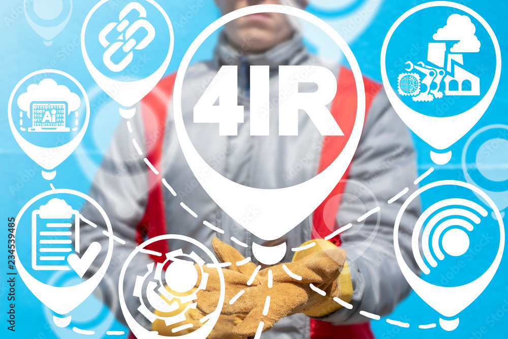 4ir - fourth industrial revolution concept. Industry 4.0. Stock Photo ...