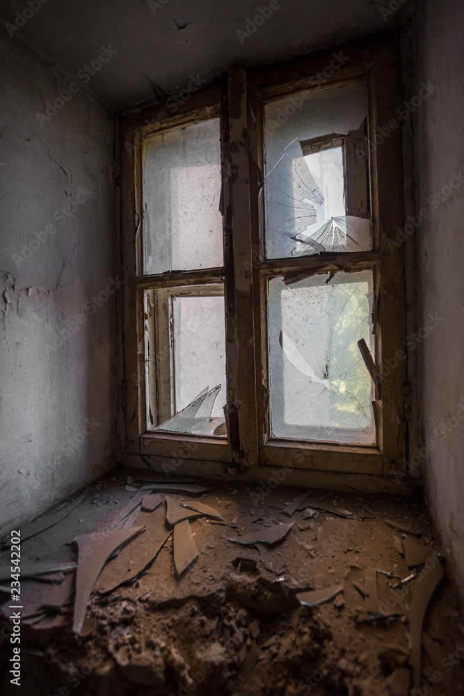 Broken Glass Windows Background