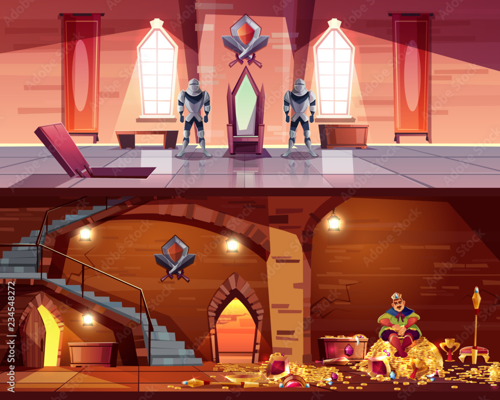 Medieval Castle Cross Section