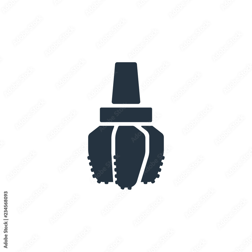 bit isolated icon on white background, oil industry Stock Vector ...
