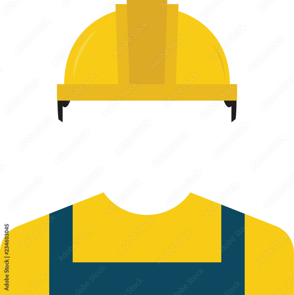 construction wear icon in flat style isolated vector illustration on ...