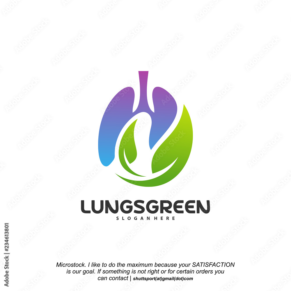 Lung care logo designs vector, Nature Lungs logo concept vector, Lungs ...