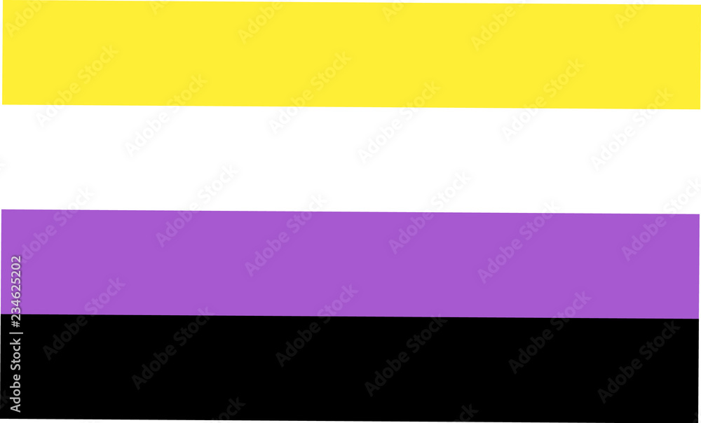 Non-binary pride flag - one of the sexual minority of LGBT community ...