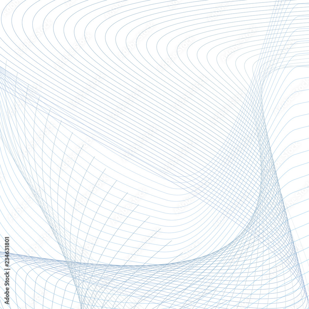 Technology line art concept in light blue and gray tones. Contemporary ...
