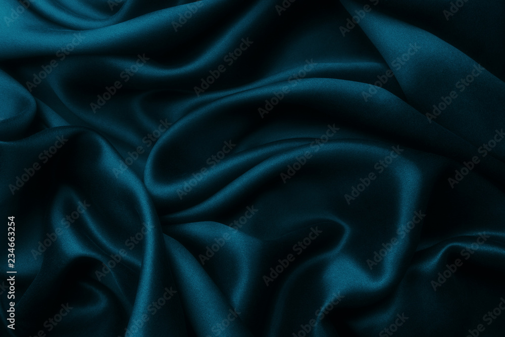 Blue satin silk, elegant fabric for backgrounds Stock Photo | Adobe Stock