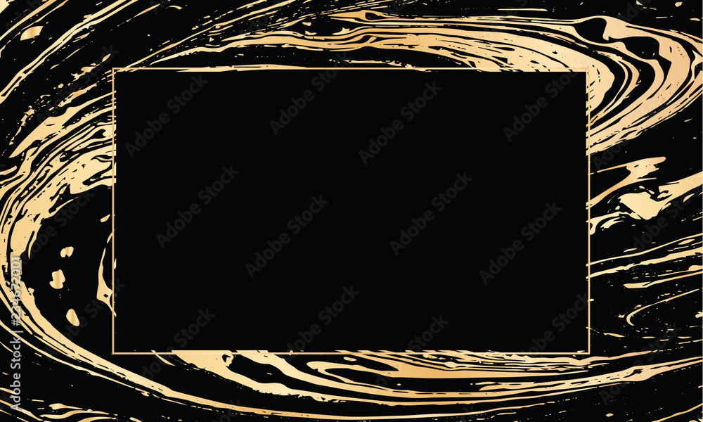 Vector black and gold design template for party, invitation, web ...