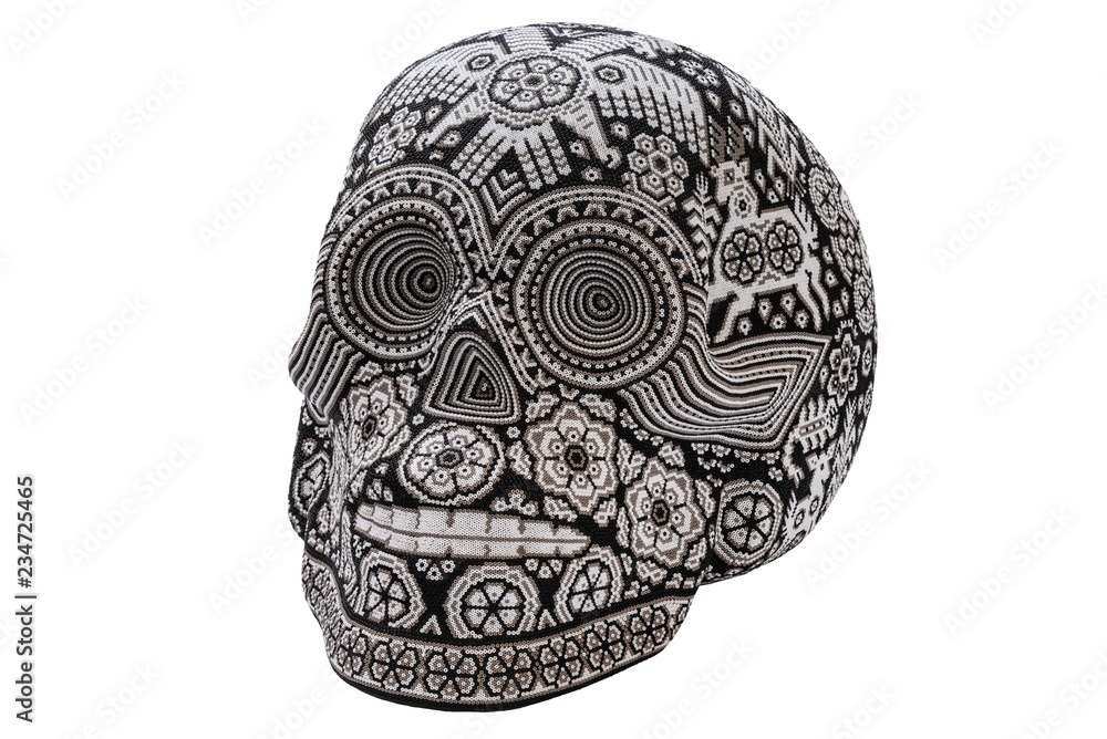 Human skulls made with millions of beads. These crafted skulls are made ...