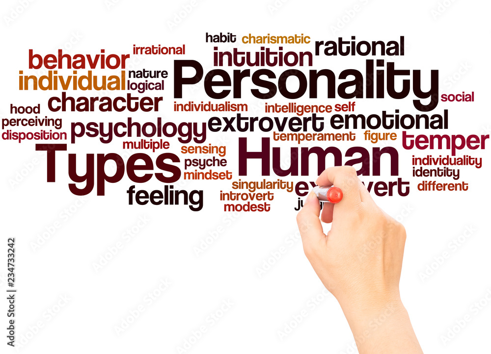 Human Personality Types word cloud hand writing concept Stock ...