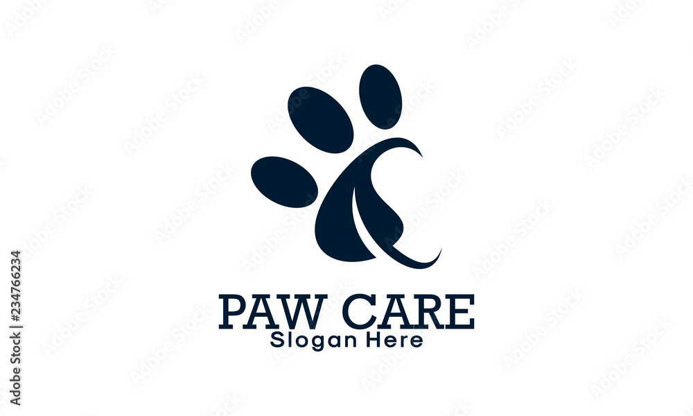 Beast Animal Paw Iconic Logo designs concept,paw and leaf logo design ...