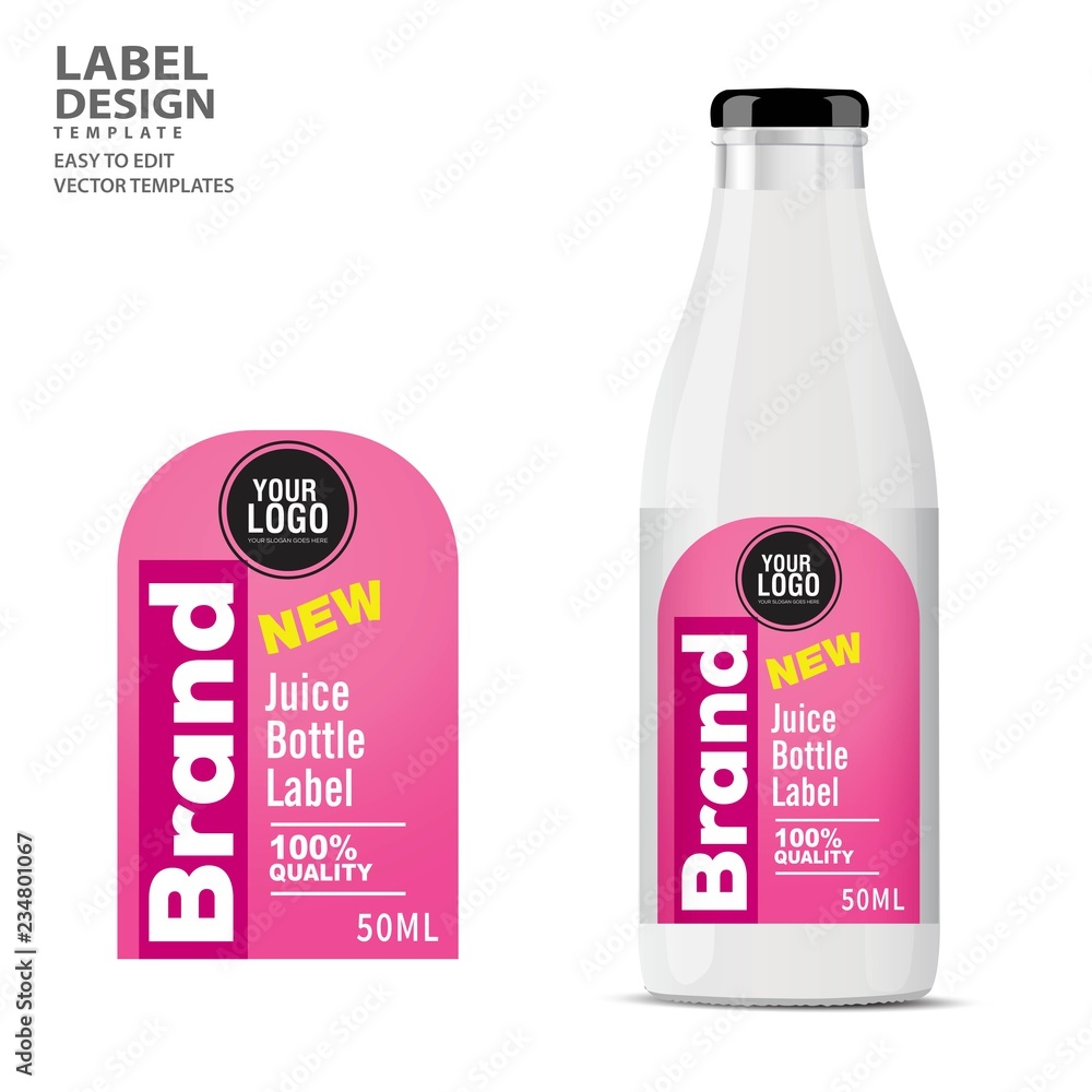Bottle label, Package template design, Label design, mock up design ...