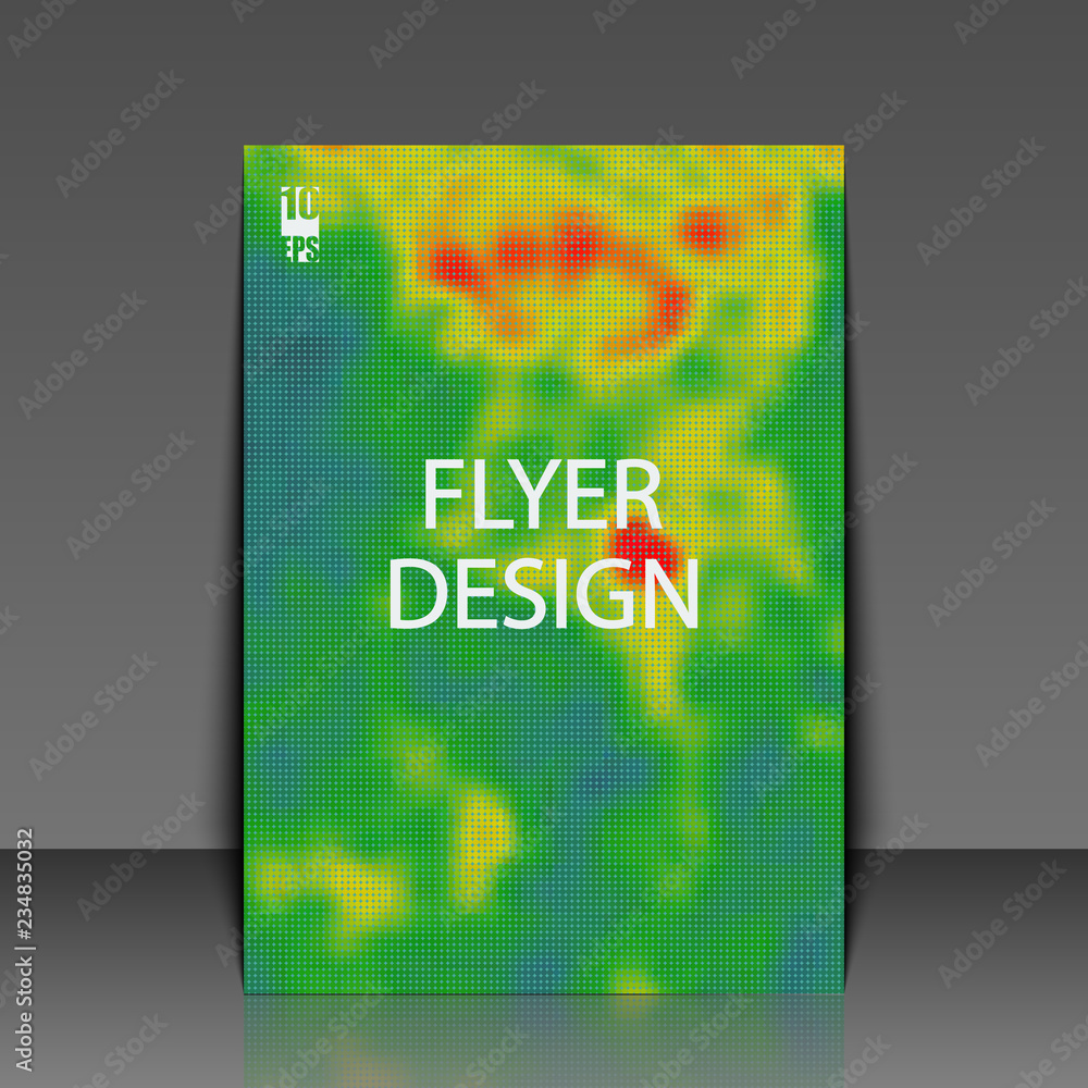Colored heat map for temperature. Flyer template. Eps10 Vector ...