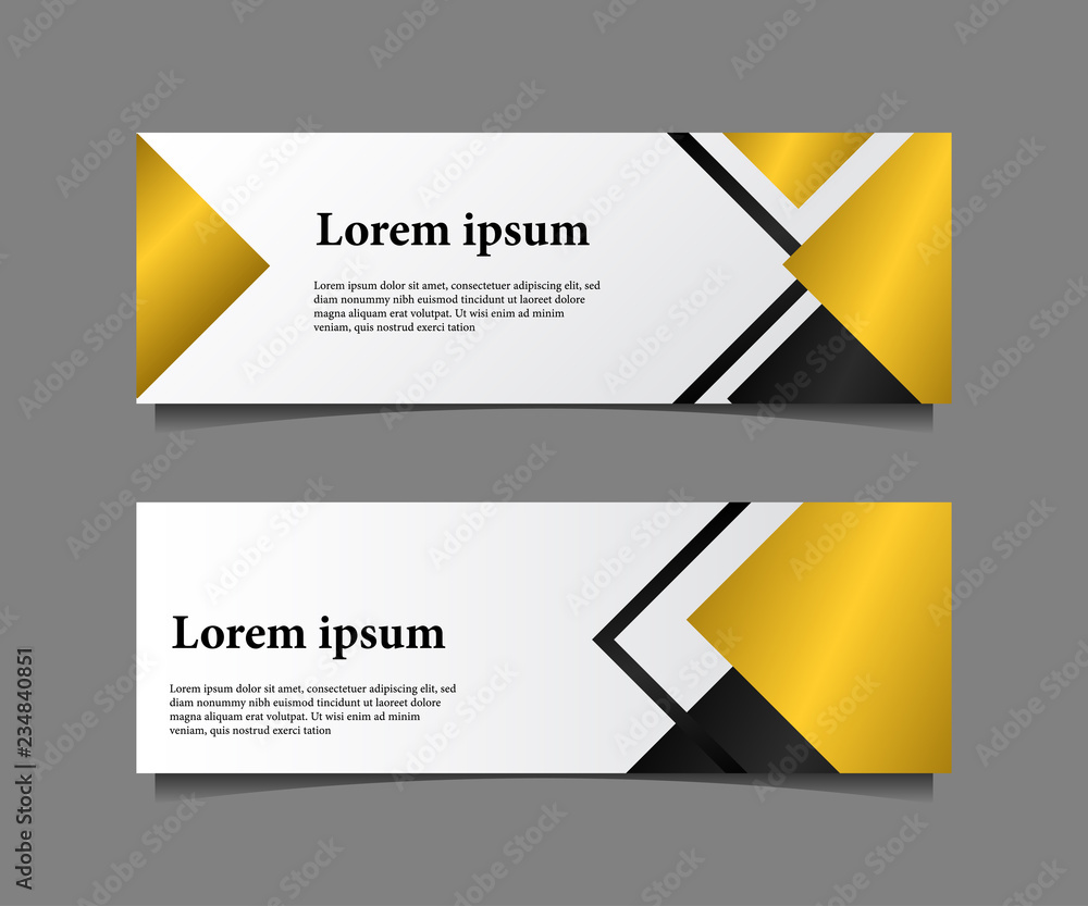 abstract web professional Banner cover design template with gold and ...