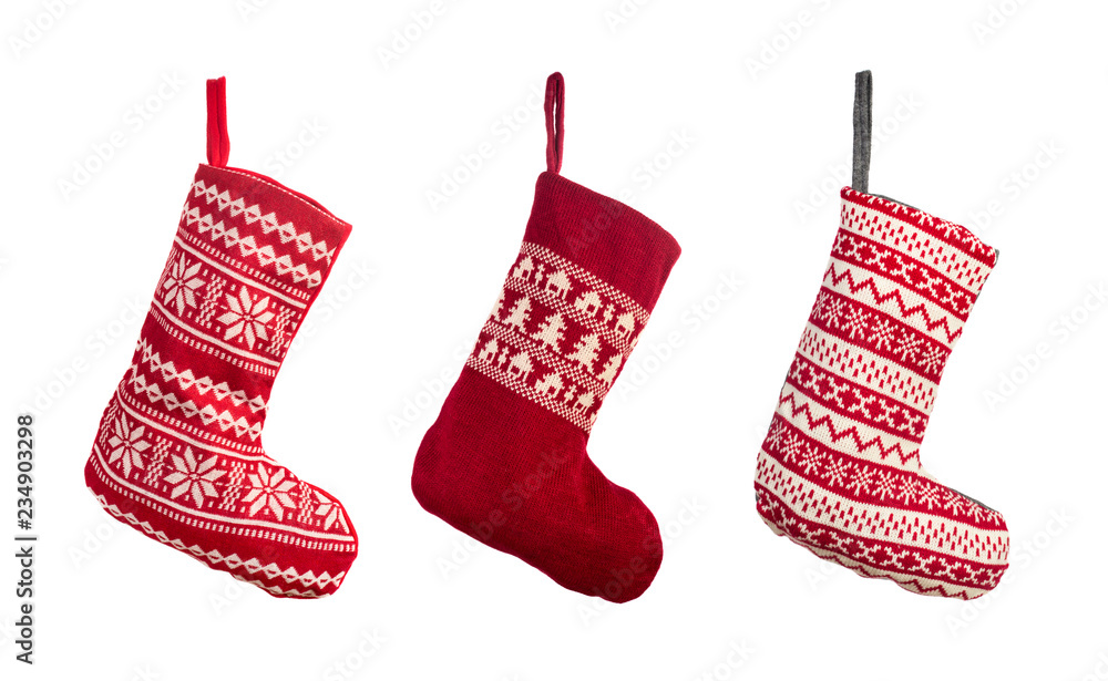 Red Christmas stocking Stock Photo | Adobe Stock