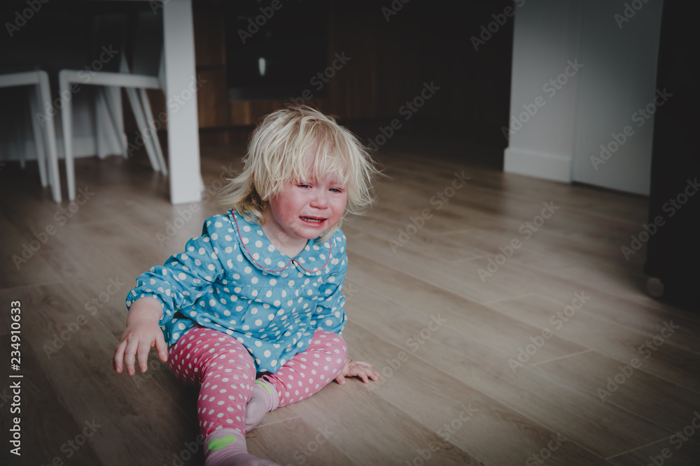 crying child at home, stress, pain, sadness, despair Stock Photo ...