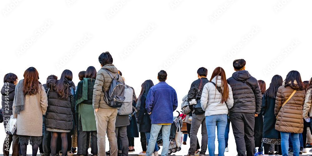 Foto de Group of People Back View Isolated Photo do Stock | Adobe Stock
