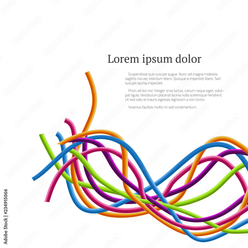 Abstract colorful wire background. Vector illustration Stock Vector ...