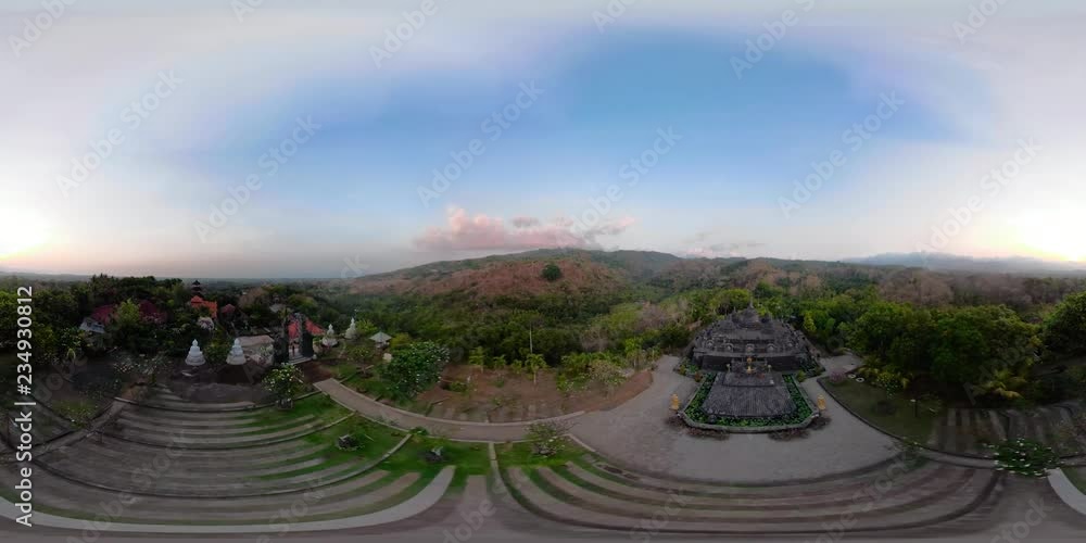 Vidéo Stock vr360 buddhist temple Brahma Vihara Arama with statues of ...